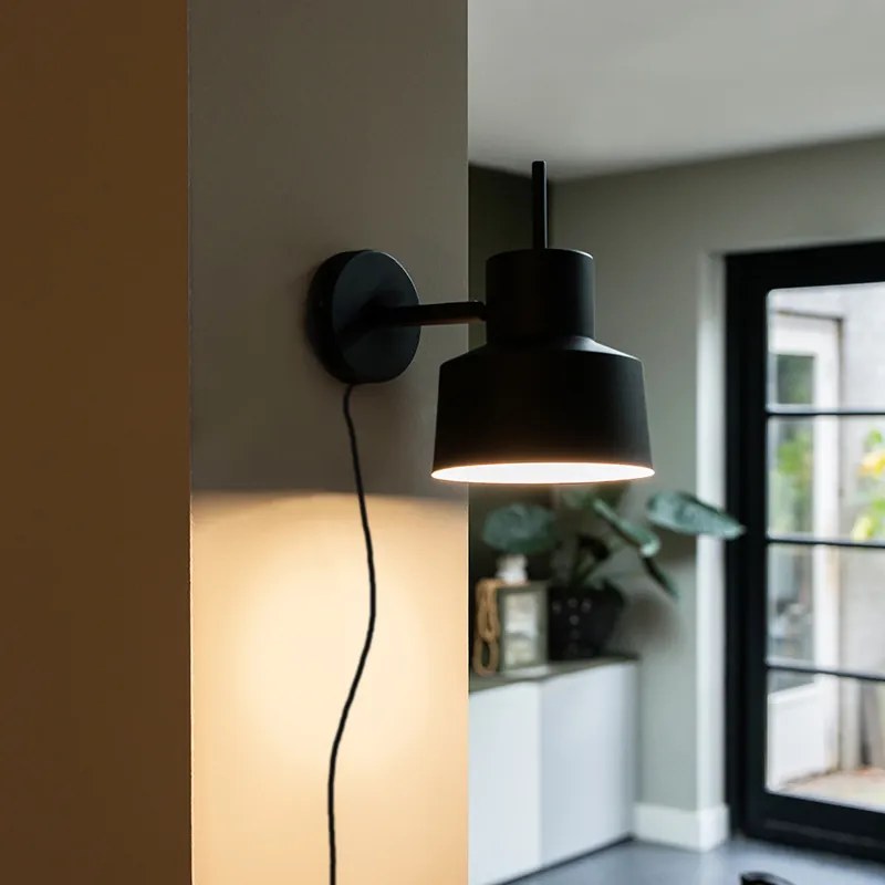 Chytrá nástěnná lampa černá vč. Wifi A60 - Chappie
