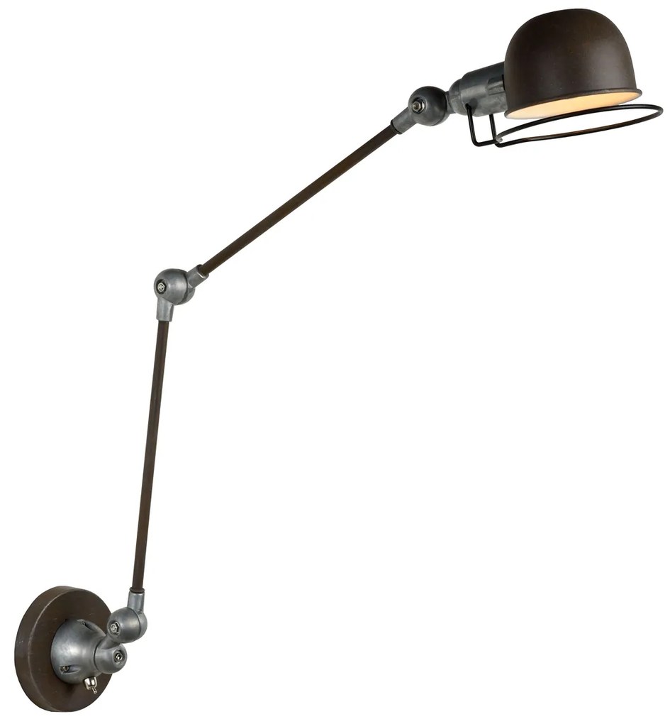 Lucide 45252/11/97 nástěnná lampa Honore, rezavě hnědá, E14, 45-68cm