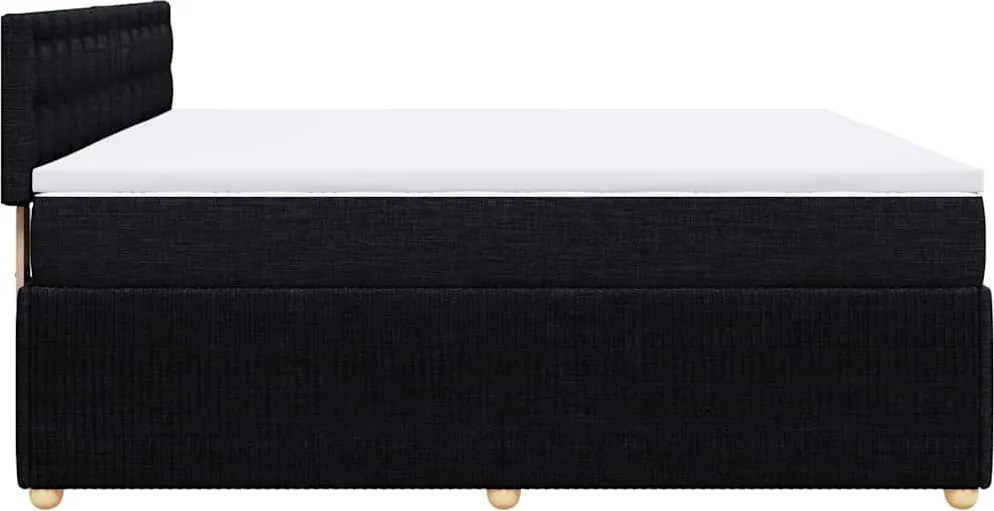 Box spring postel s matrací černá 200x200 cm textil 3287579