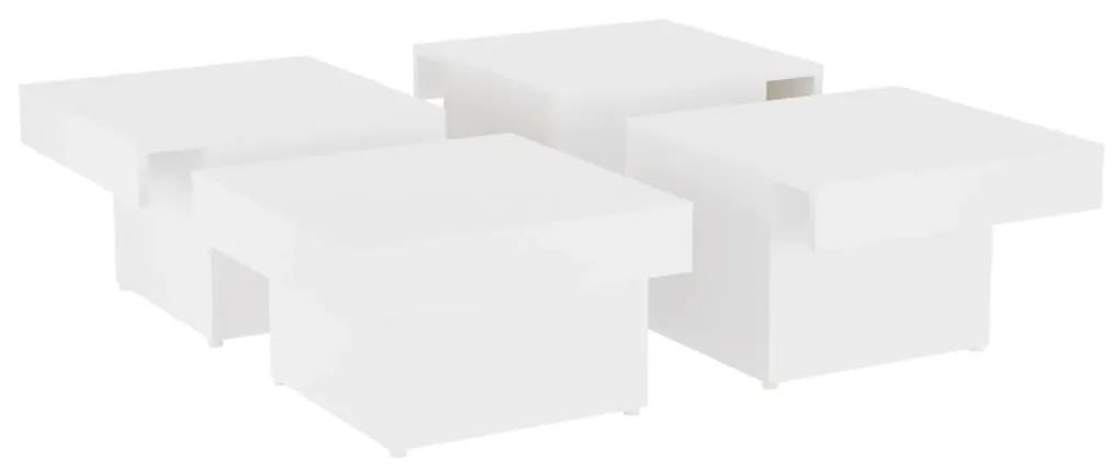 Konferenční stolek bílý 90 x 90 x 28 cm dřevotříska - Default Title