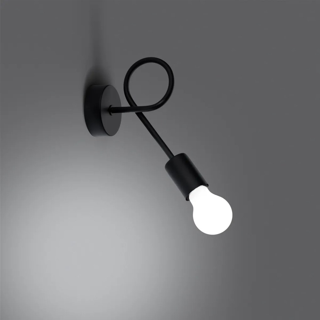 Sollux Lighting Nástěnné svítidlo LEVAR Černá