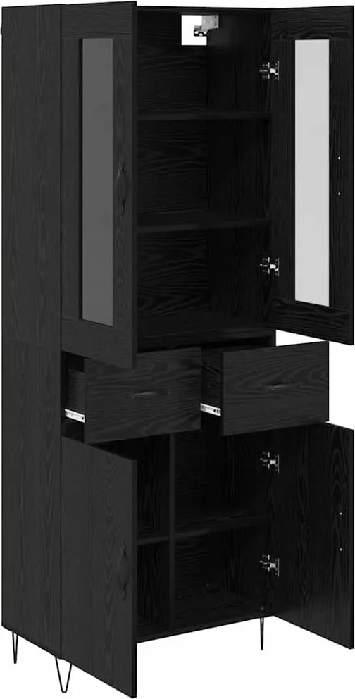 Vysoký bufet Černý dub 69,5 x 34 x 90 cm Kompozitní dřevo 3402711