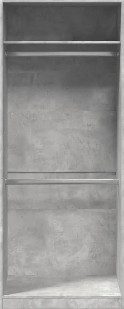 Šatní skříň betonově šedá 80 x 50 x 200 cm kompozitní dřevo 3307795