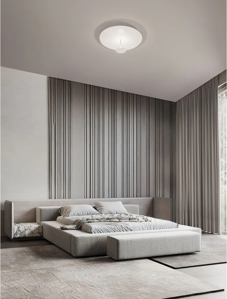 Matně bílé ocelové LED stmívatelné stropní svítidlo Nima – Nova Luce
