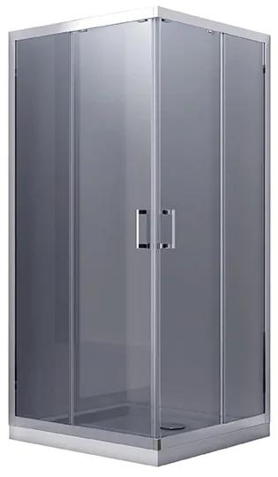 Besco Čtvercový sprchový kout MODERN SQ 80x80 (90x90), výška 185 cm Rozměry (cm): 80x80, Barva profilů a typ výplně: profily: chrom, výplň: mat