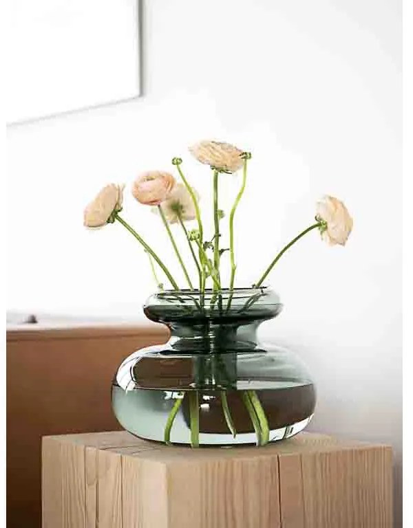 Zone Denmark Ručně foukaná váza Inu 31,7 x 33 cm Moss Green