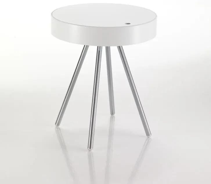 Tomasucci Moderní noční stolek SPOK Ø.45,5x53cm,bílý