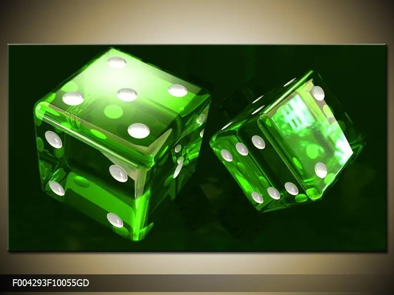 Moderní obraz dvou zelených hracích kostek (), 40 dalších rozměrů