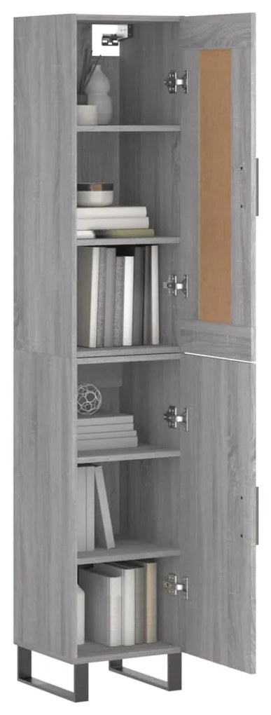 Skříň highboard šedá sonoma 34,5 x 34 x 180 cm kompozitní dřevo,  3200159