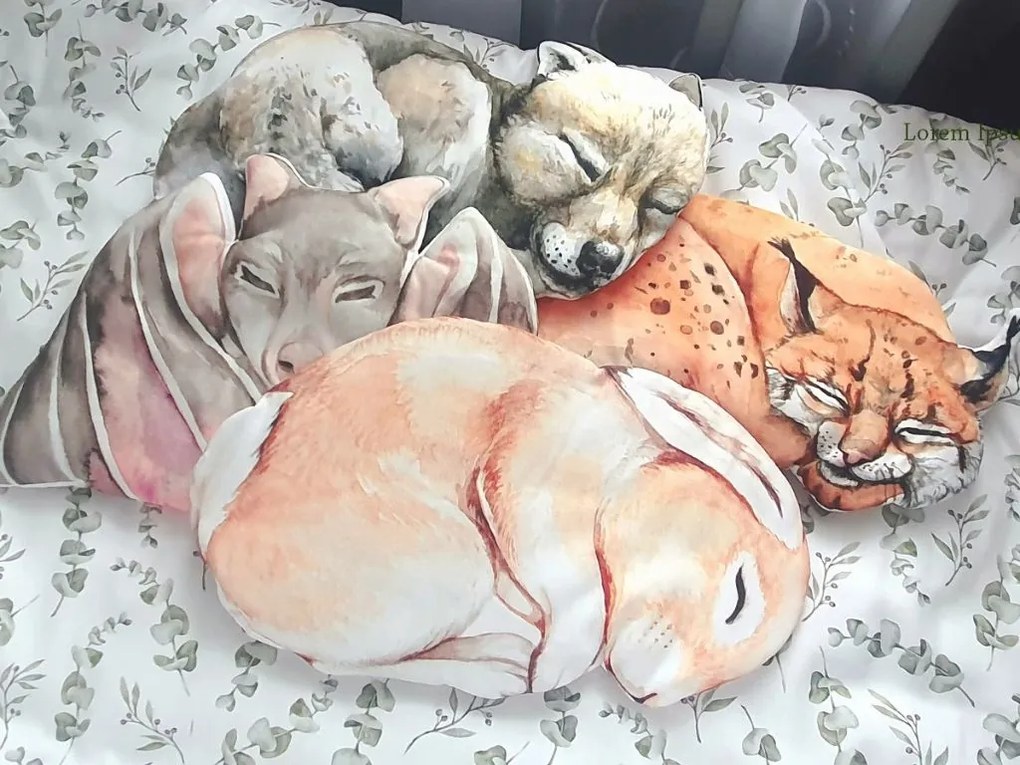 Roztomilý dětský dekorační polštářek KRÁLÍČEK Zvolte rozměr: Klasický 35 x 21 cm