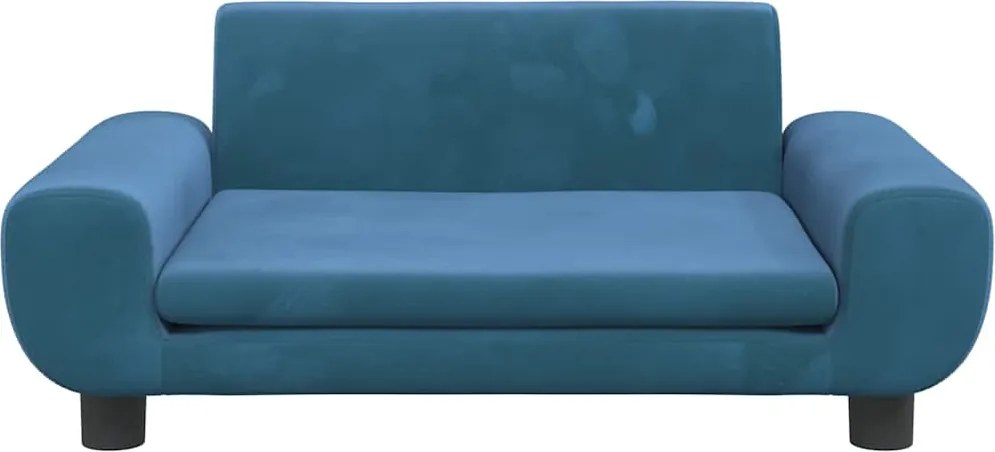 Pelíšek pro psy modrý 70 x 45 x 33 cm samet 171988