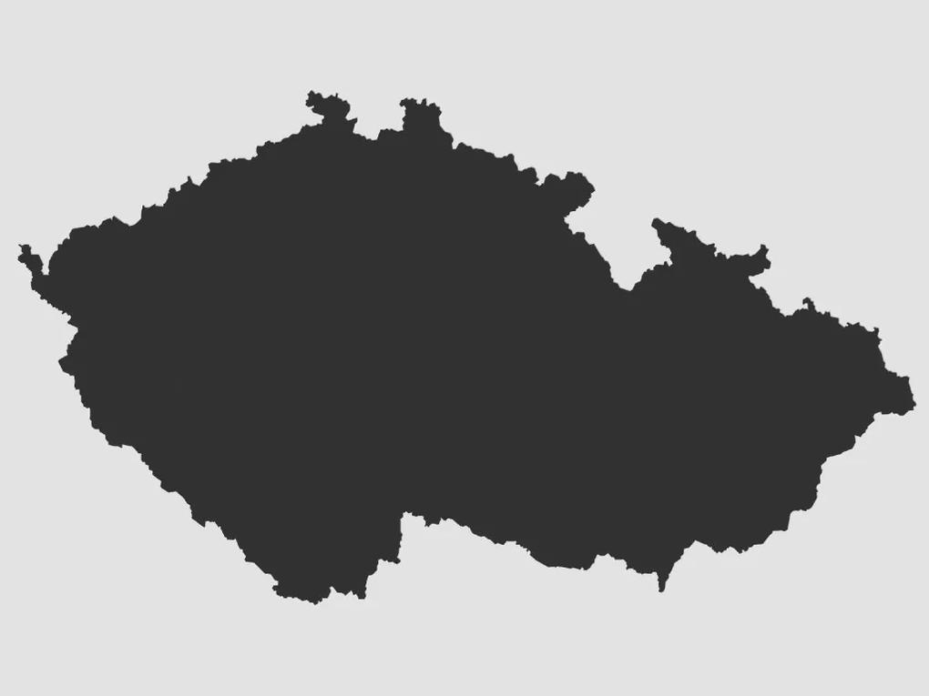 Mapa Česká republika - kovový obraz na zeď Velikost: 100cm