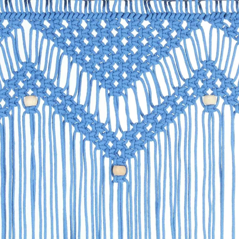 Macramé závěs modrý 140 x 240 cm bavlna 323986