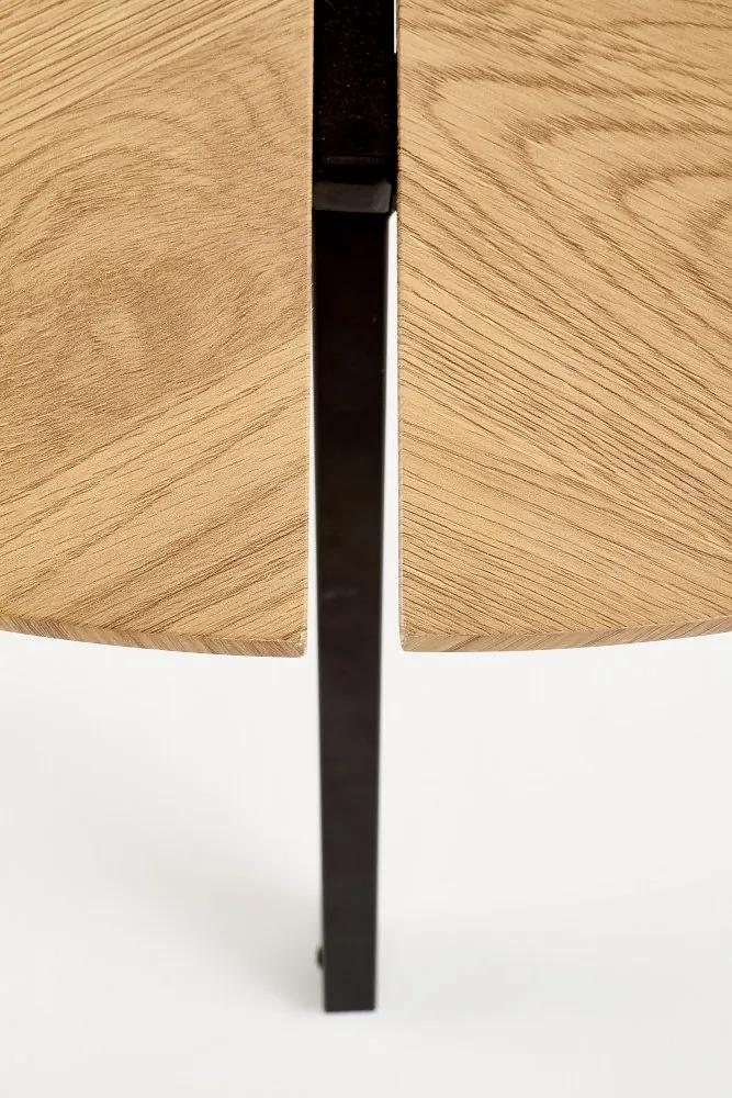 Konferenční stolek- LUANA- Černý/ Zlatý dub