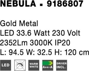 Závěsné LED svítidlo NOVA LUCE NEBULA 33,6W 3000K 9186807