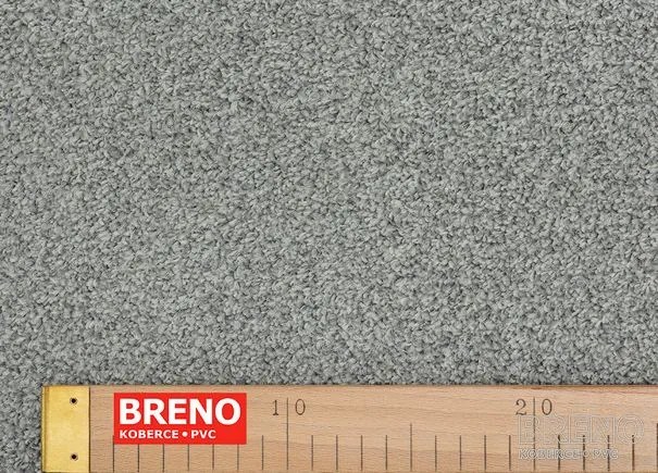 Breno Metrážový koberec ALPHA 75, šíře 400 cm, Šedá
