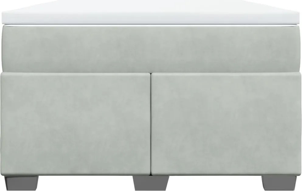 Box spring postel s matrací světle šedá 120 x 200 cm samet 3285275