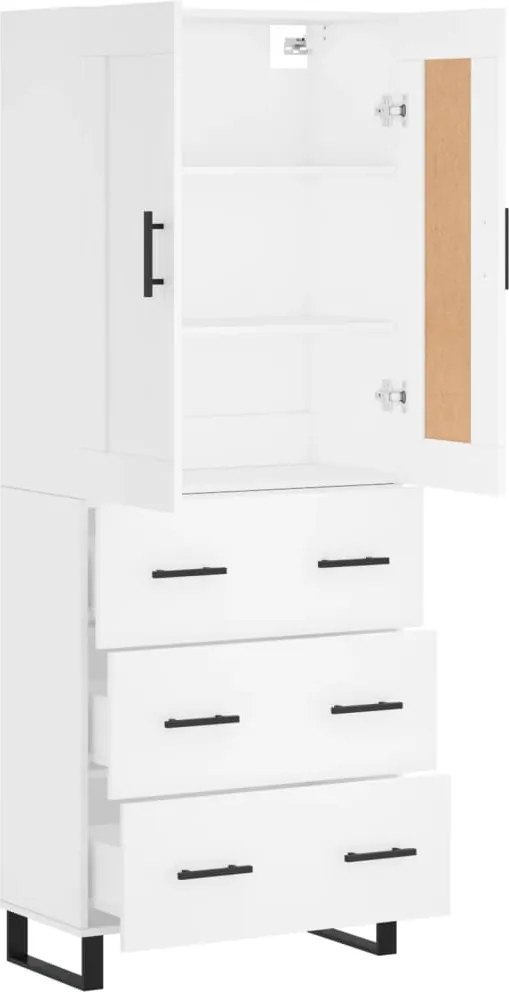 Skříň highboard bílá 69,5 x 34 x 180 cm kompozitní dřevo 3199769