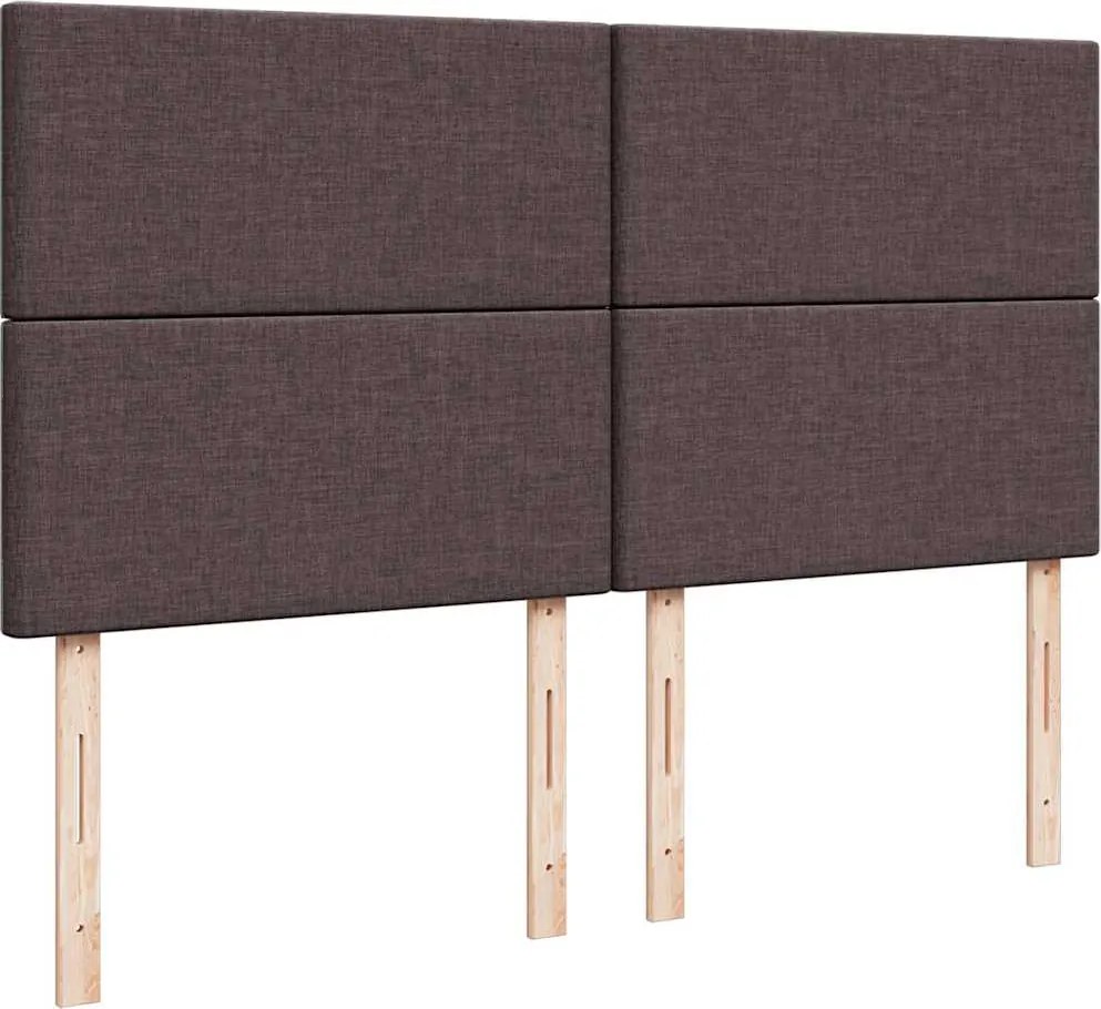 Box spring postel s matrací tmavě hnědá 180x200 cm textil 3292131