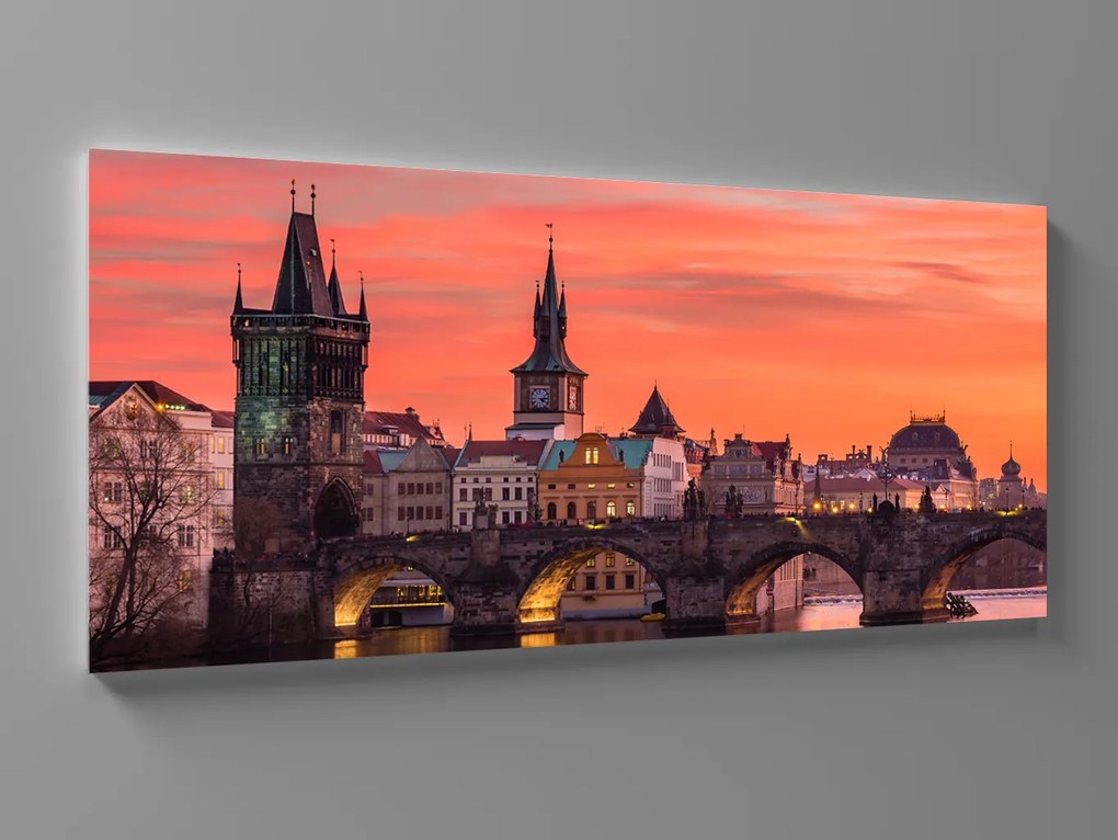 XXL obraz pražský karlův most Rozměr: 250 x 125 cm