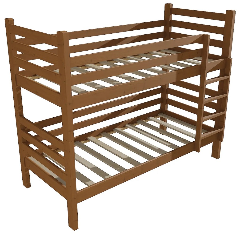 Vomaks Patrová postel M 007 NEW* Rozměr: 80 x 180 cm, Barva: surové dřevo, Prostor mezi lůžky: 80 cm