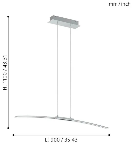 Eglo 95147 - LED lustr LASANA LED/30W/230V