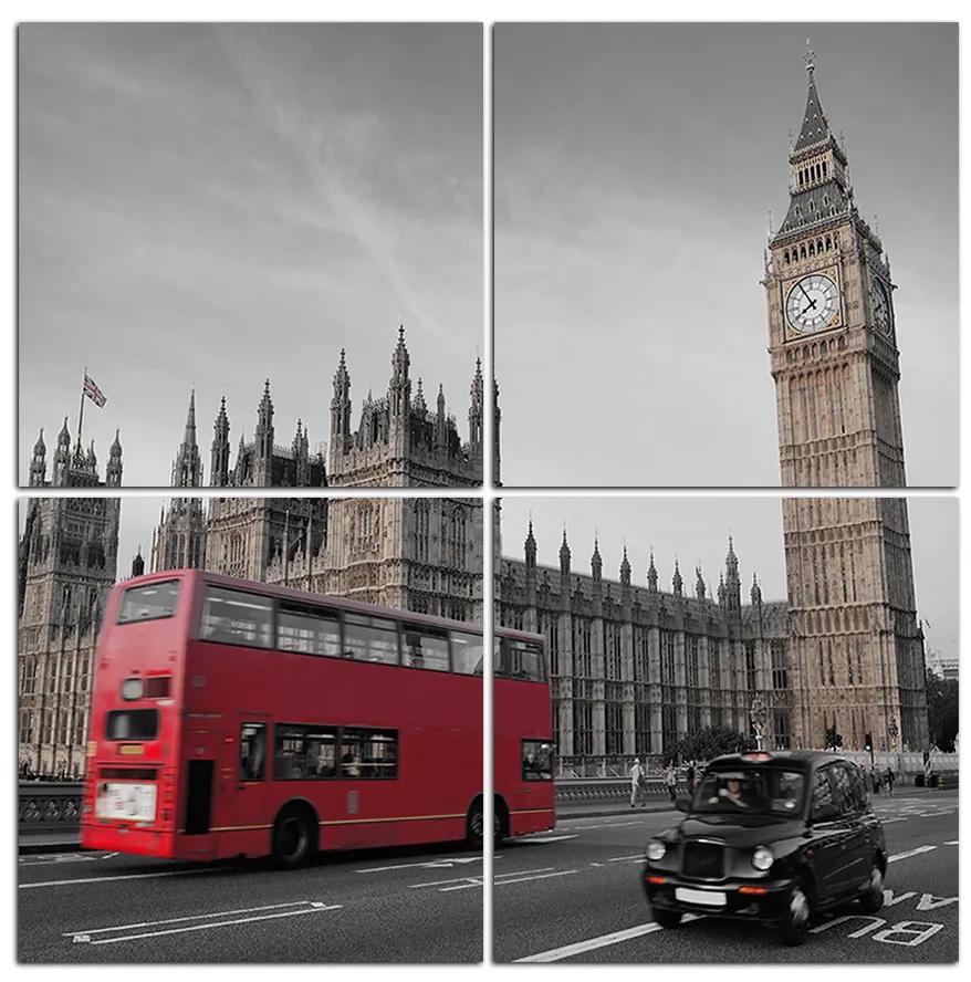 Obraz na plátně - Autobus v Londýně - čtverec 331ČD (60x60 cm)