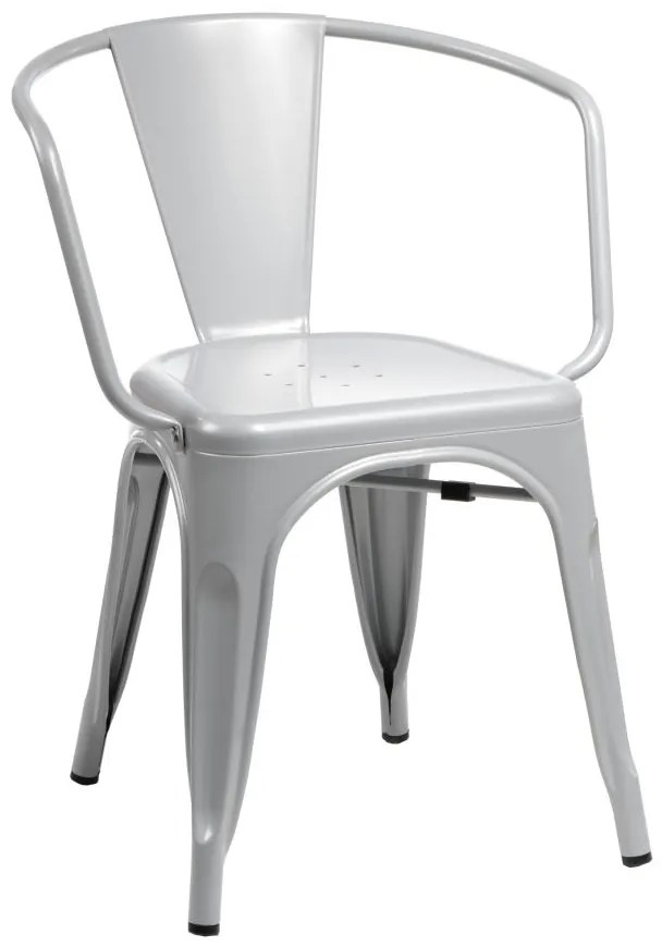 Culty Jídelní židle Tolix 45 s područkami, šedá