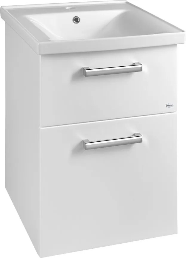 Aqualine Aqualine, VEGA umyvadlová skříňka 50cm, 2xzásuvka, bílá, VG053