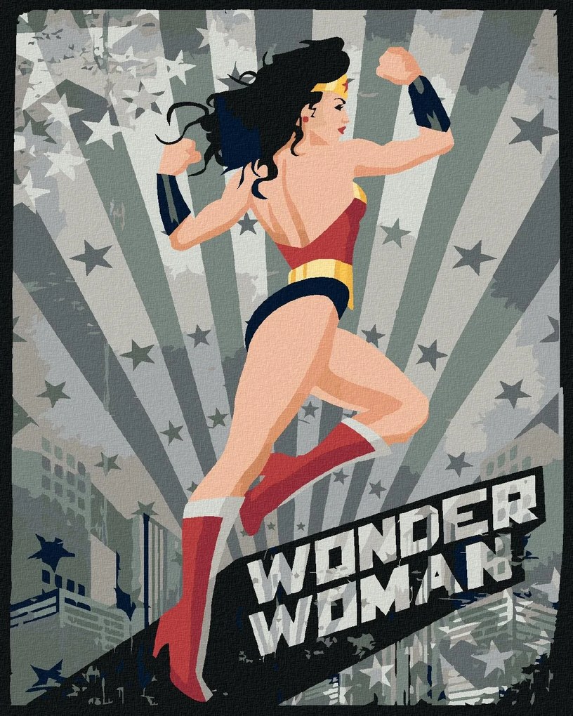 Zuty - wonder woman hvězda iv, 40×50 cm, bez rámu a bez vypnutí plátna