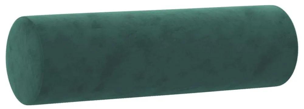 Petromila 2místná pohovka s polštáři tmavě zelená 140 cm samet