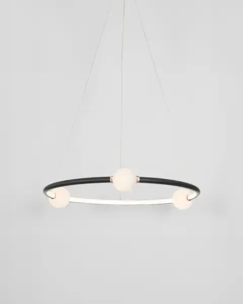 LED lustr Celia 64 černé s dálkovým ovládáním