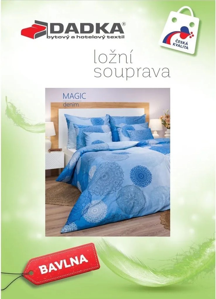 DADKA Bavlněné povlečení Magic denim 140x220, 70x90 cm