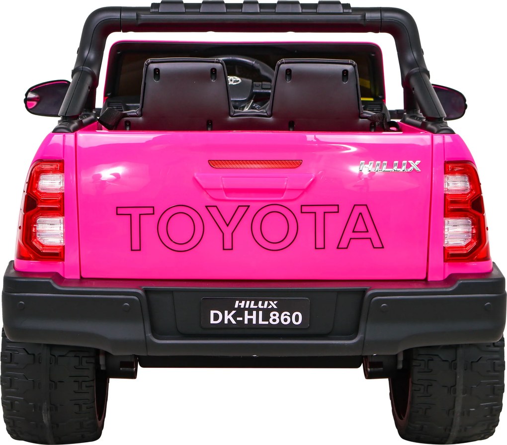 Ramiz Elektrické auto Toyota Hilux pro děti růžové + pohon 4x4 + dálkové ovládání