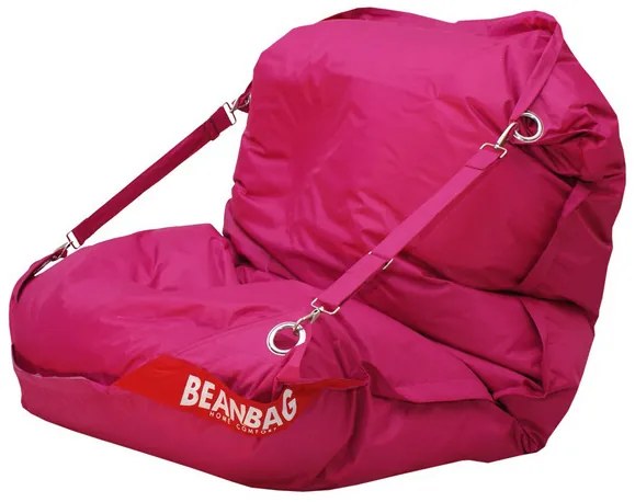 BeanBag Sedací pytel 189x140 Comfort s popruhy růžová