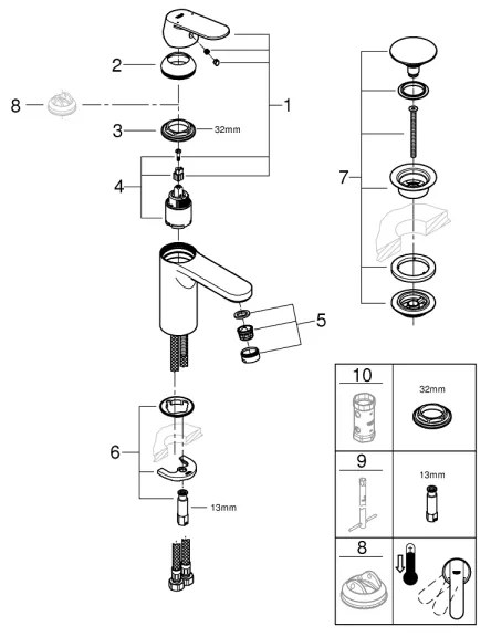 GROHE 23926000 - Umyvadlová baterie DN 15 velikost M lesklý chrom