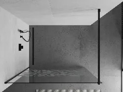 Mexen Kioto sprchová zástěna 80x200 cm 8 mm, černé, bílé provedení, 800-080-101-70-85