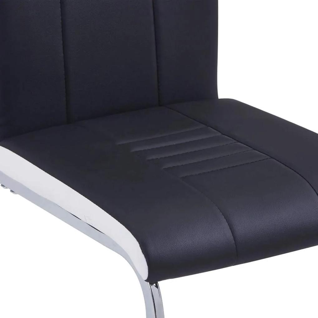 vidaXL Konzolové jídelní židle 4 ks umělá kůže [281772] Barva: Černá