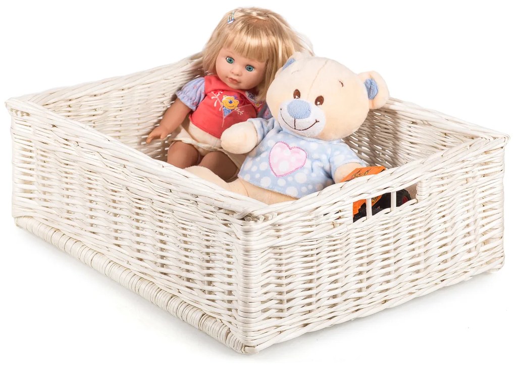 Proutěná zásuvka bělená Fole II. š.36 x hl.30 x v.12(cm)