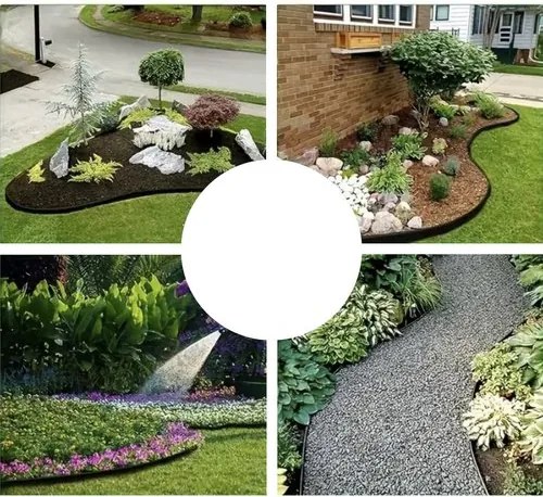 Zahradní plastový obrubník 60mm, 10m s kolíky Gardlov 24562
