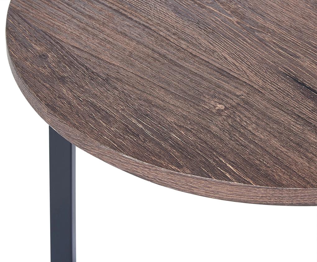 Konferenční stolek tmavé dřevo/černý TIPPO Beliani