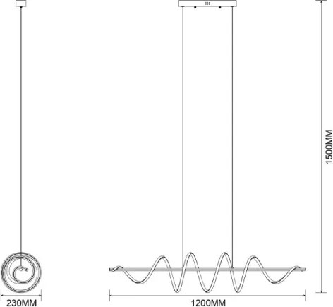 Zuma Line MS902-BK - LED Lustr na lanku ESERO LED/60W/230V černá