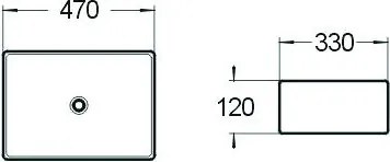 Mexen DIANA UMYVADLO, 47x33 CM, BÍLÁ, 21454700
