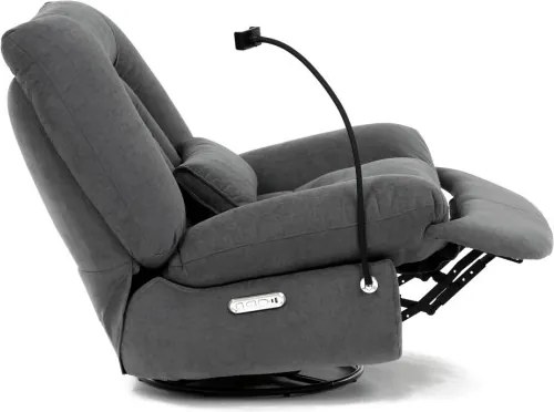 Polohovací křeslo šedé, elektrické TV-7089 GREY2