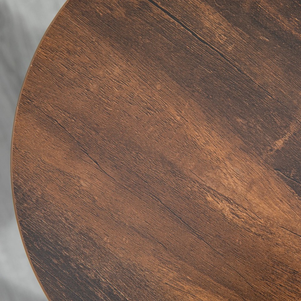 HOMCOM Barová židle sada 2 kuchyňských židlí s podnožkou v industriálním designu, kovový rám, pro jídelnu do 120 kg, 42x42x65 cm, hnědá | Aosom.de