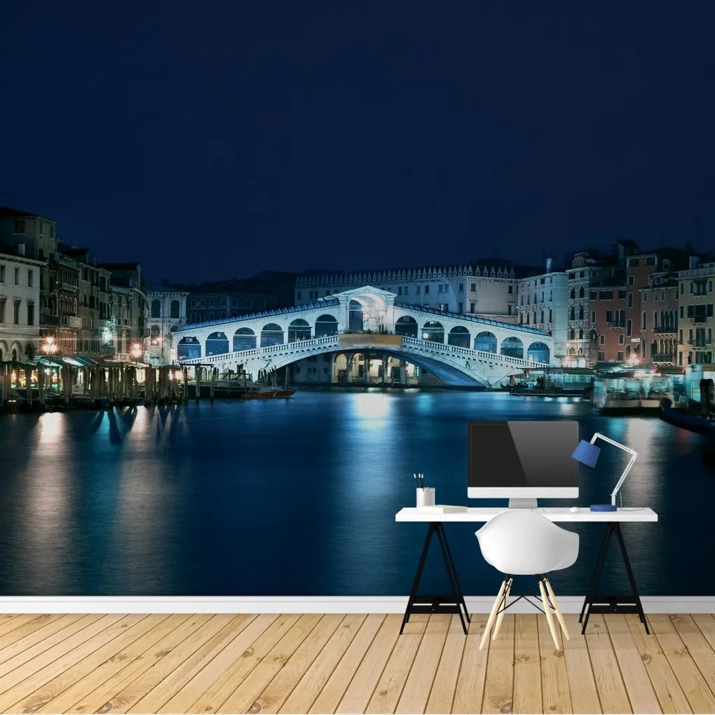 Obrazová tapeta - noční Benátky samolepící satén 240 x 260 cm
