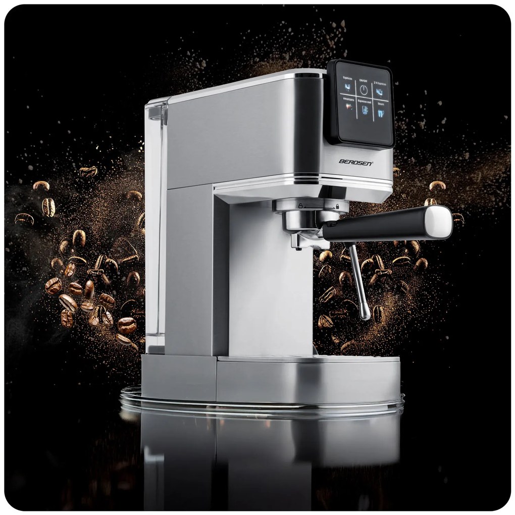 Kávovar pákový 20 bar Berdsen BD-770 stříbrný