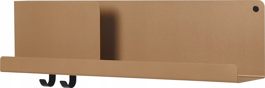 Muuto Folded Organizér Ocelová nástěnná police 63 cm Oranžová