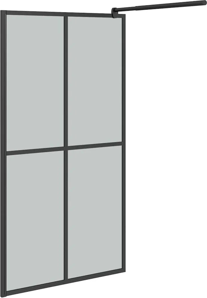 Zástěna do průchozí sprchy 100 x 195 cm tmavé tvrzené sklo 151886