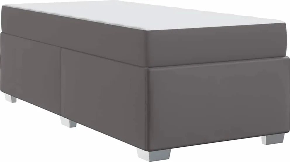 Rám postele Šedá 100 x 200 cm PVC 3399228